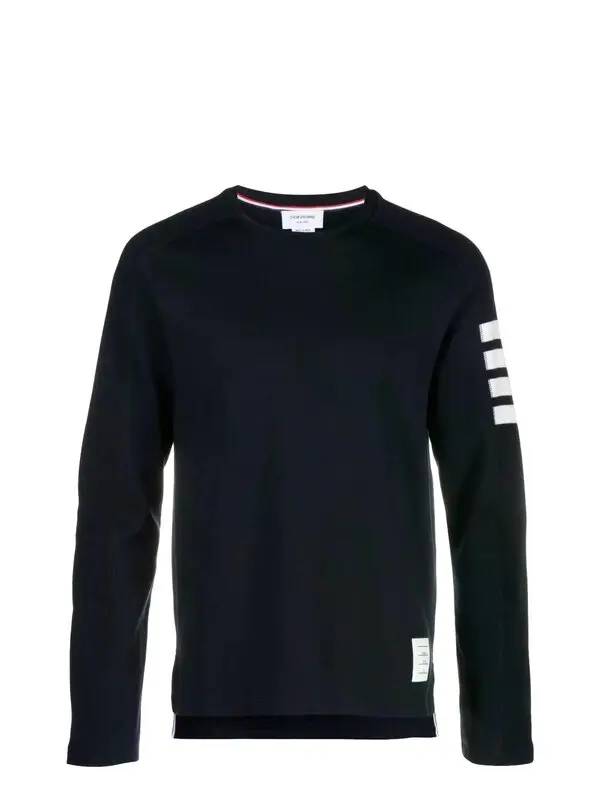 Thom Browne Milano Cotton 4-bar Long-sleeve Tee - Blue
