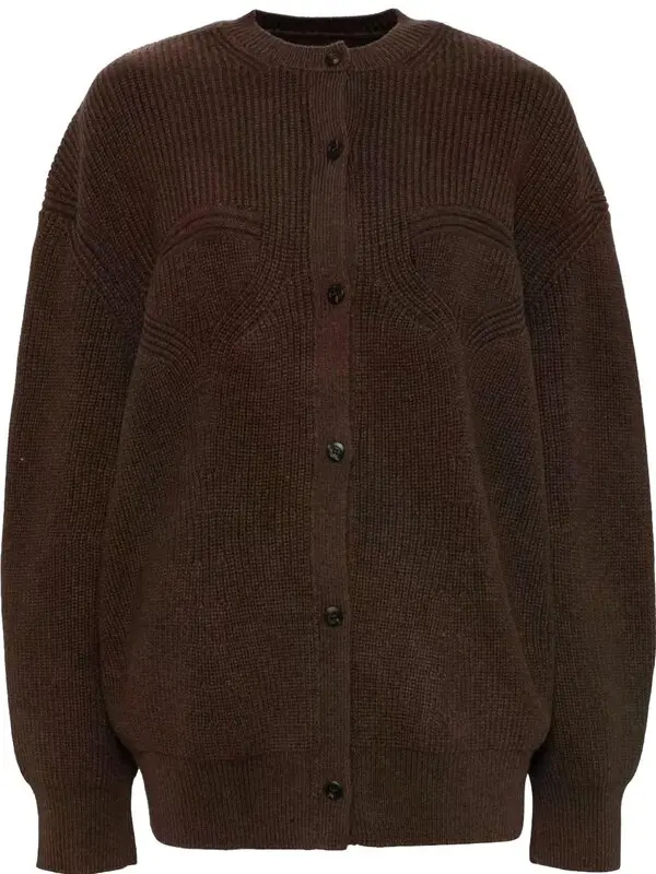 JNBY Ribbed Knit Cardigan - Brown