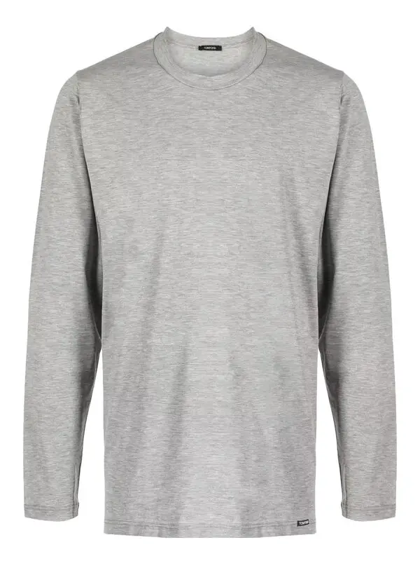 TOM FORD Crew-neck Long-sleeve T-shirt - Grey