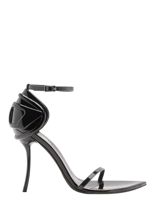 DIESEL® D-ten & Half Leather Sandals - Black