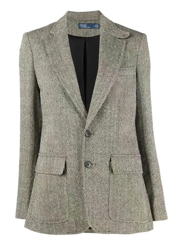 Polo Ralph Lauren Herringbone Tailored Blazer - Neutrals