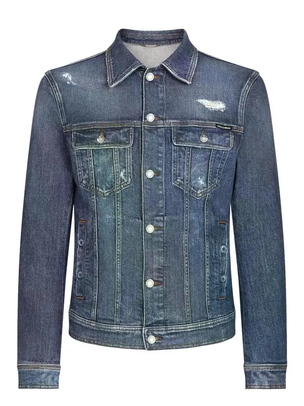 Dolce & Gabbana Buttoned Denim Jacket - Blue