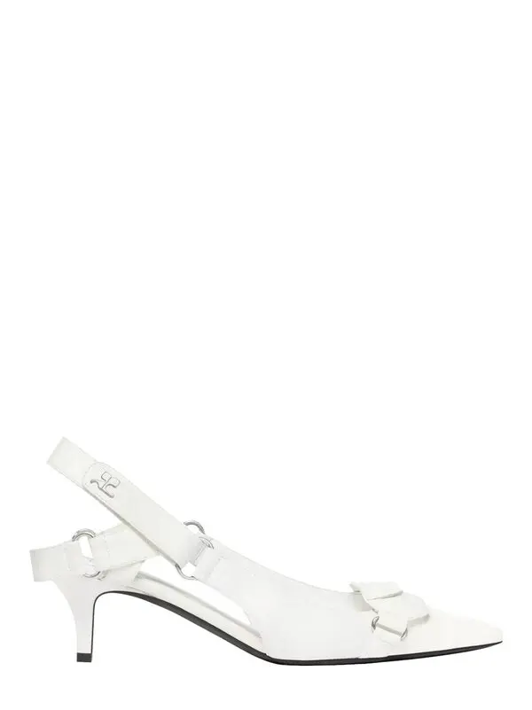 COURREGES Racer Slingback Pumps - White