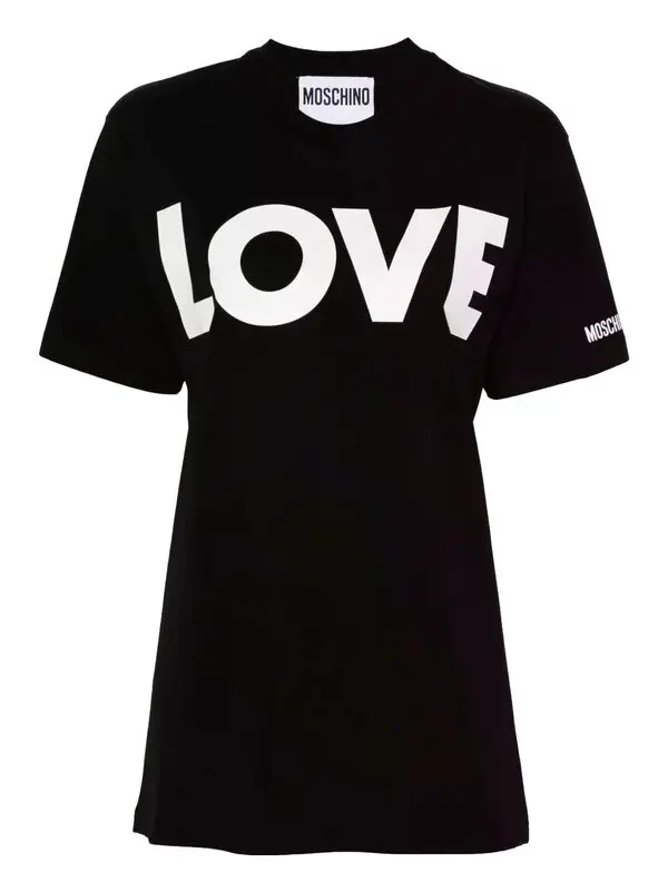 Moschino Text-print T-shirt - Black