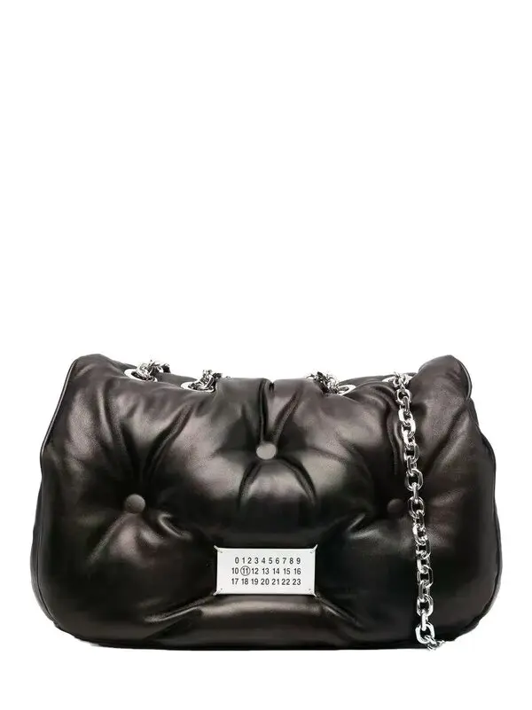 MAISON MARGIELA Medium Glam Slam Flap Shoulder Bag - Black