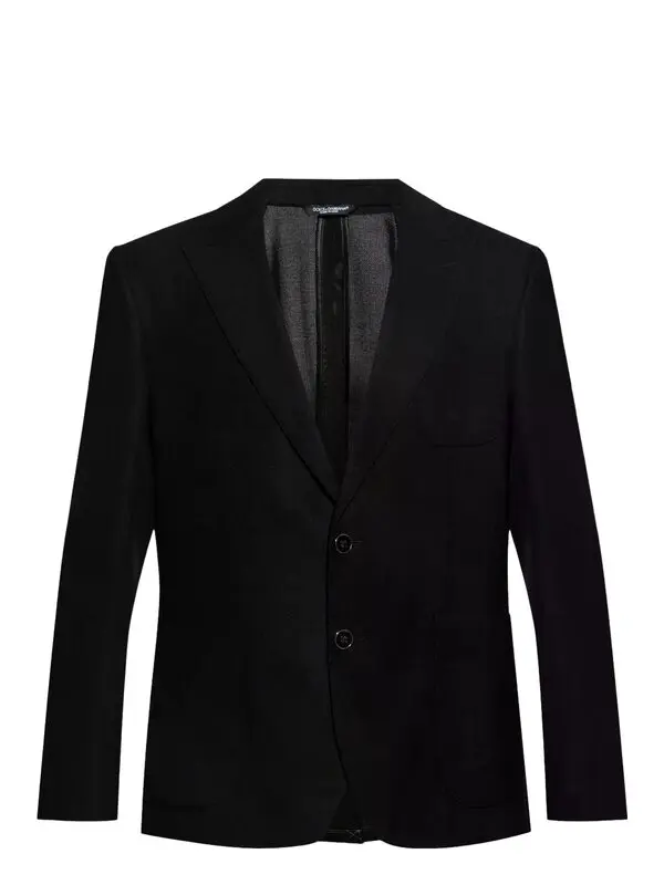 Dolce & Gabbana Wool Single-breasted Blazer - Black