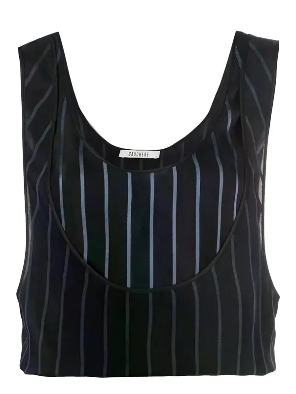 Gauchère Mini Mirror Striped Tank Top - Blue