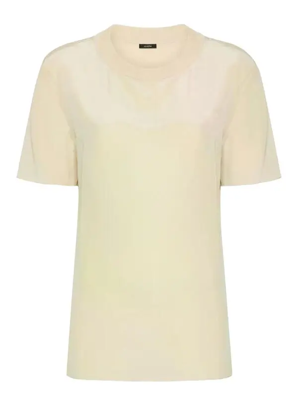 JOSEPH Rubin Silk T-shirt - Neutrals