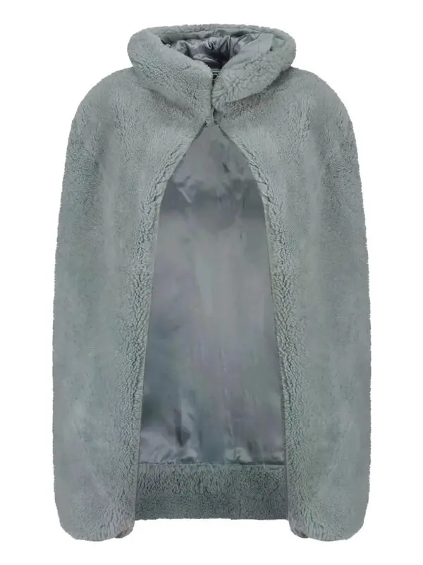 Rick Owens Shearling Cape - Blue