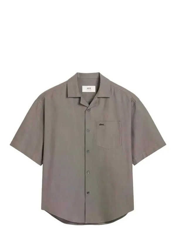AMI Paris Short-sleeve Shirt - Grey