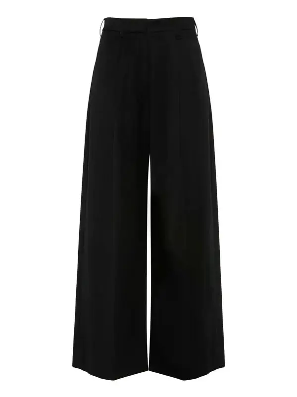 Simone Rocha Pleated Wide-leg Trousers - Black