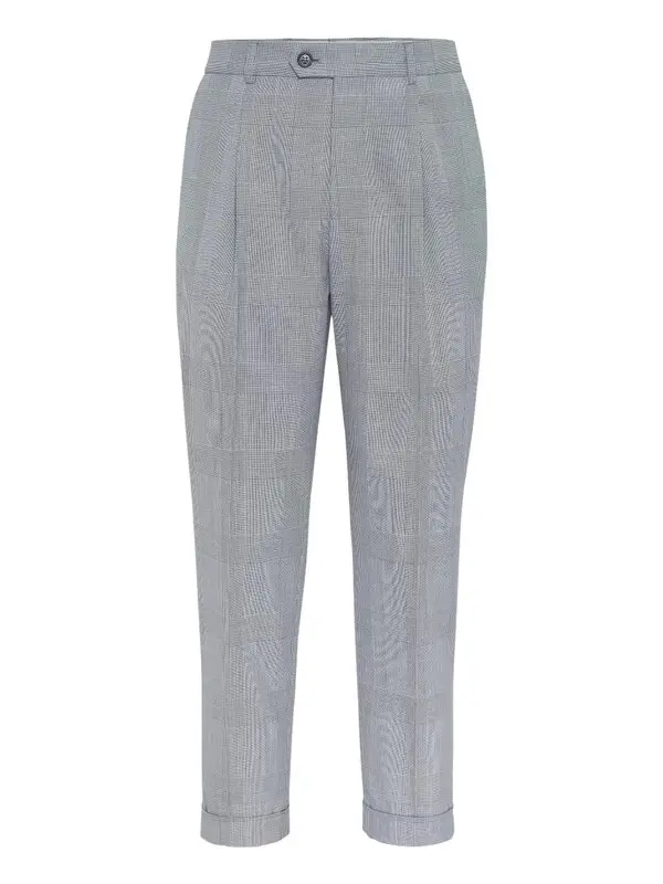 Brunello Cucinelli Straight-leg Wool Trousers - Black