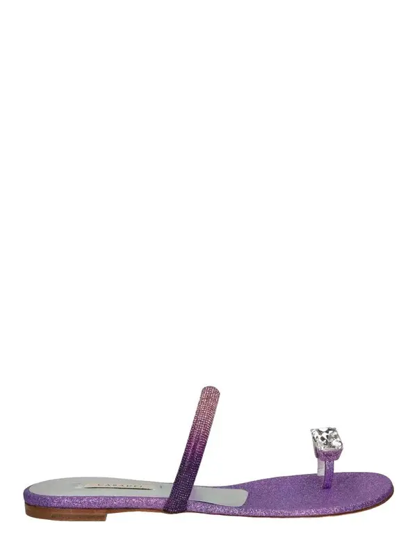 Casadei Ring-detail Slides - Purple