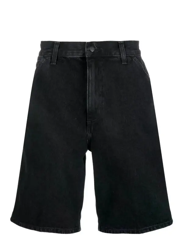 Carhartt Work In Progress Logo-patch Denim Cargo Shorts - Black