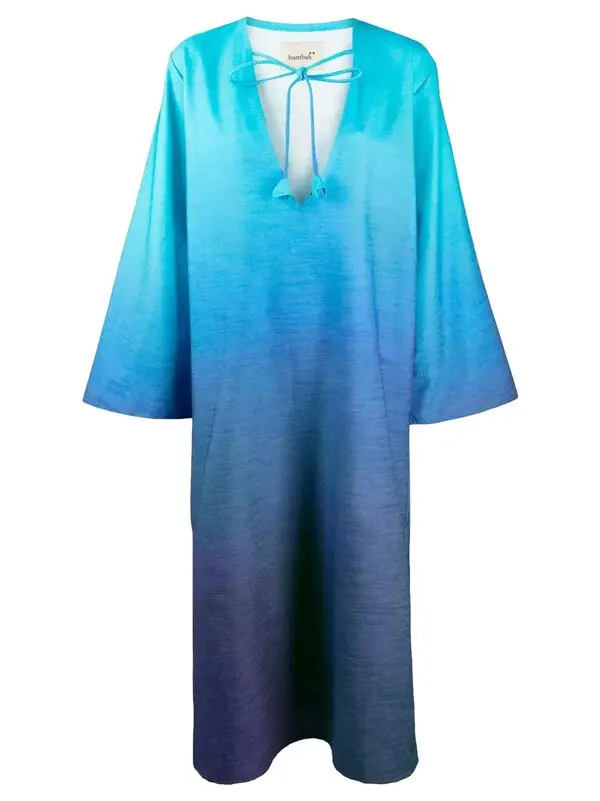 BAMBAH Mosa Gradient-effect Linen Kaftan - Blue