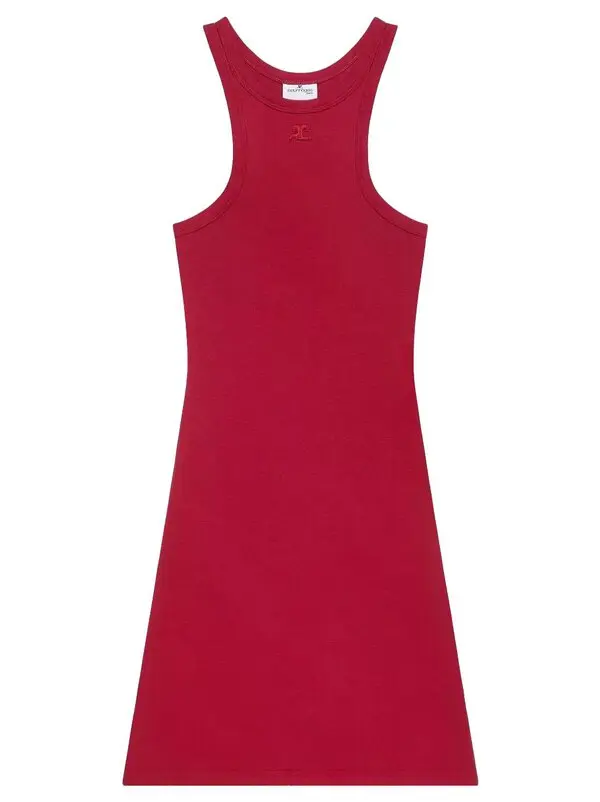 COURREGES Cotton Scuba Dress - Red