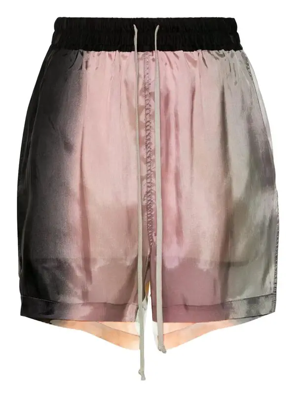 Rick Owens Gradient-effect Wide-leg Shorts - Grey