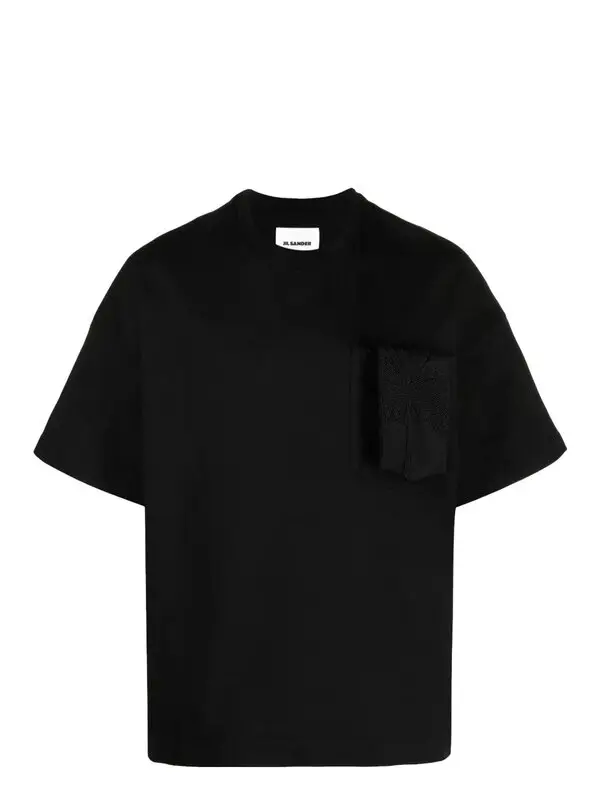 JIL SANDER Patch-pocket Cotton T-shirt - Black