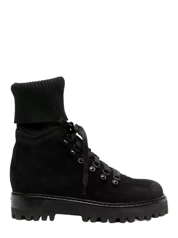 LE SILLA St. Moritz Suede Ankle Boots - Black
