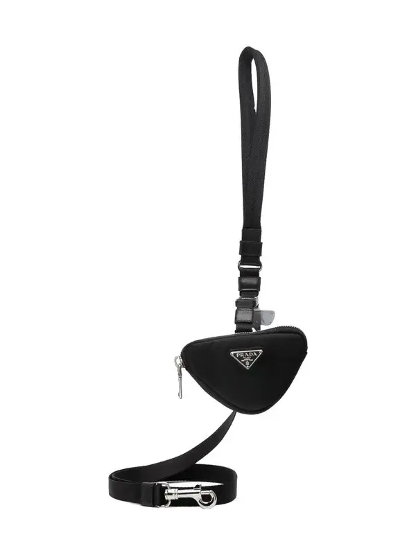 Prada Logo-plaque Dog Lead - Black