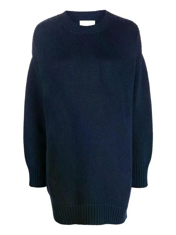SA SU PHI Drop-shoulder Cashmere Jumper - Blue