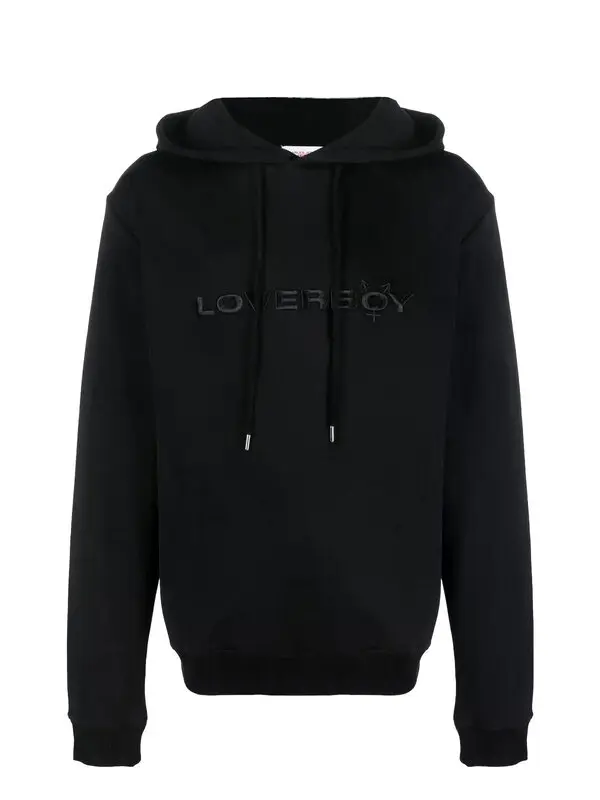 CHARLES JEFFREY Logo-embroidered Hoodie - Black
