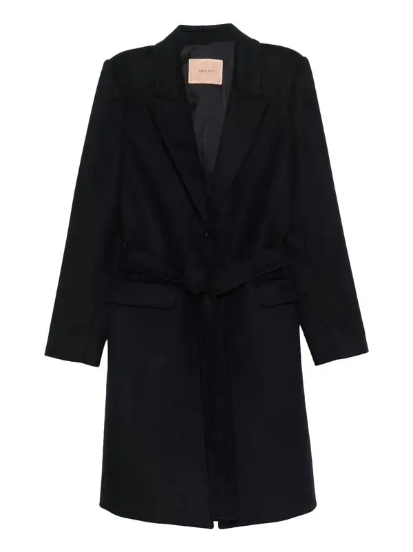 TWINSET Logo-plaque Coat - Blue