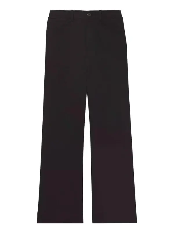 Proenza Schouler White Label Cropped Cotton Twill Culottes - Black
