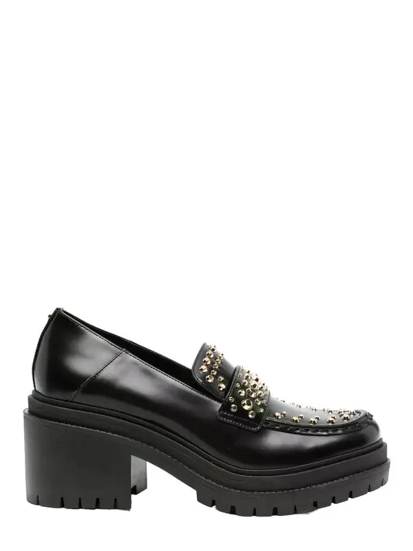 Michael Kors Rocco Astor Stud-embellished Leather Loafers - Black