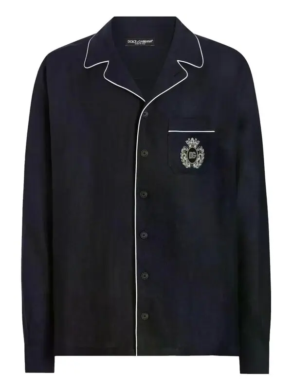 Dolce & Gabbana Logo-patch Shirt - Blue