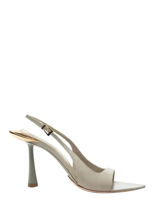 Benedetta Bruzziches 85mm Leather Sandals - Grey