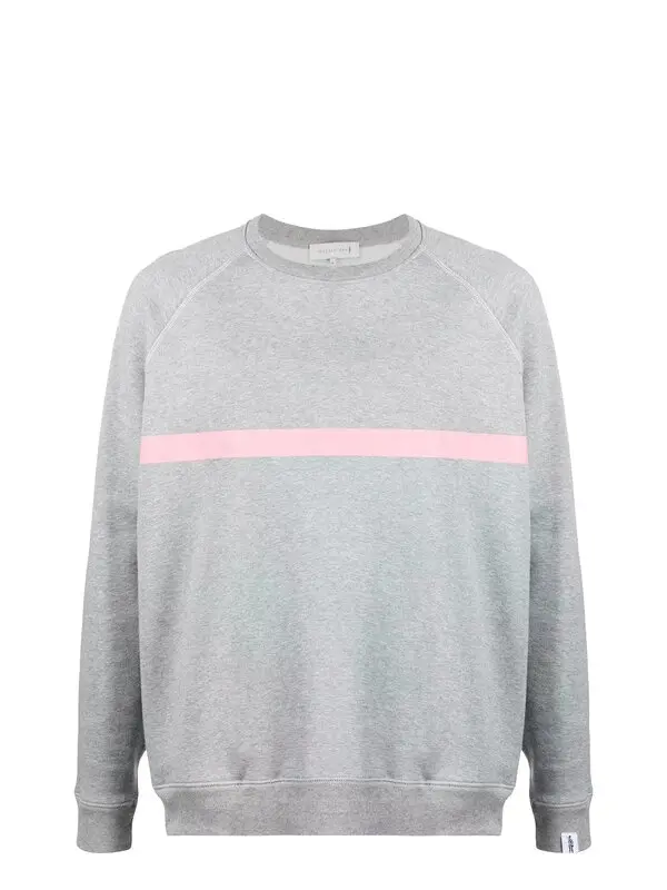 Mackintosh Stripe Detail Sweatshirt - Grey