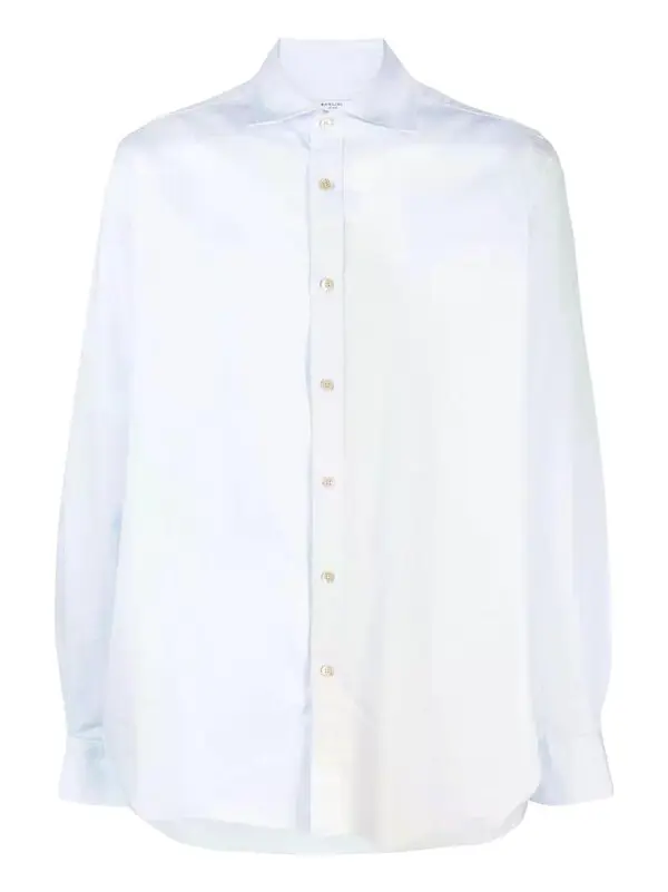 Boglioli Spread-collar Cotton Shirt - Blue