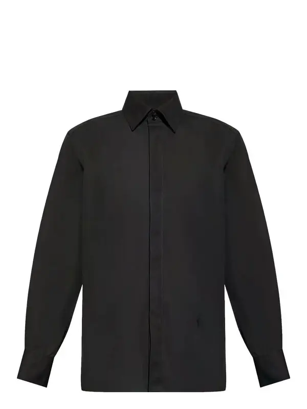 Saint Laurent Cotton Poplin Shirt - Black