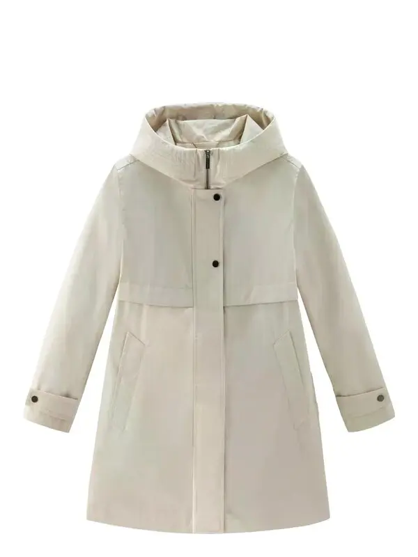 Woolrich Hooded Cotton Parka Coat - Neutrals