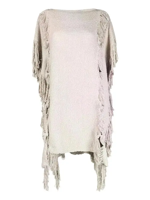 Voz Pima Cotton Poncho-style Jumper - Grey