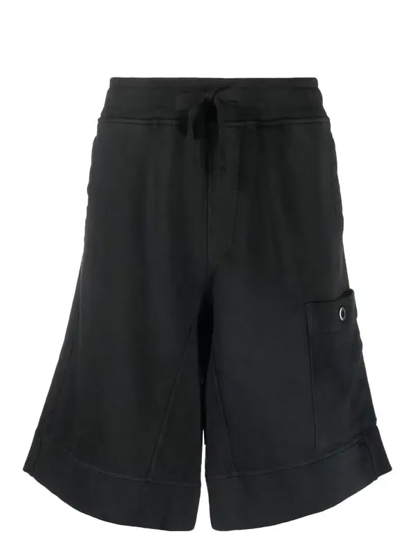 TEN C Drawstring-waist Cotton Shorts - Black