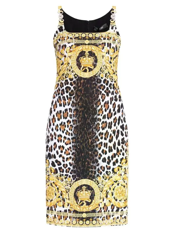 Versace Medusa-print Sleeveless Dress - Black