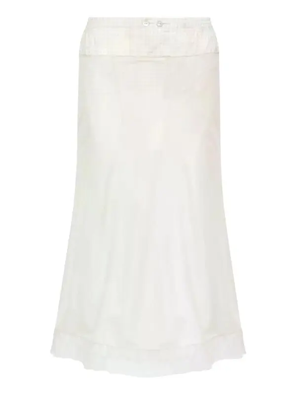 MAISON MARGIELA Checked Midi Skirt - Neutrals