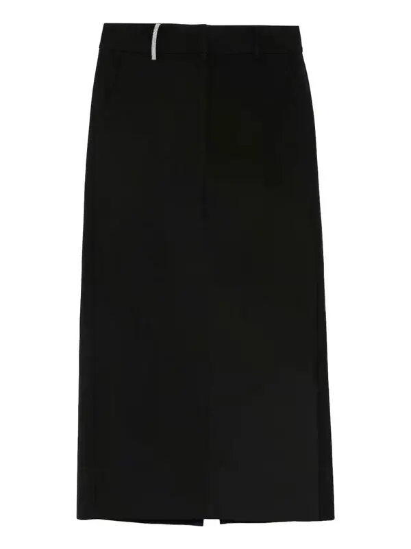 Peserico Straight-cut Midi Skirt - Black