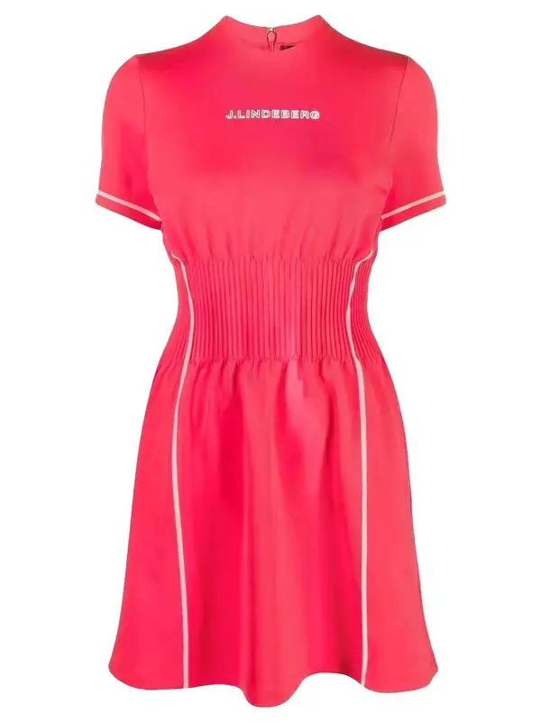 J. Lindeberg Krystal Smocked-waist Dress - Pink