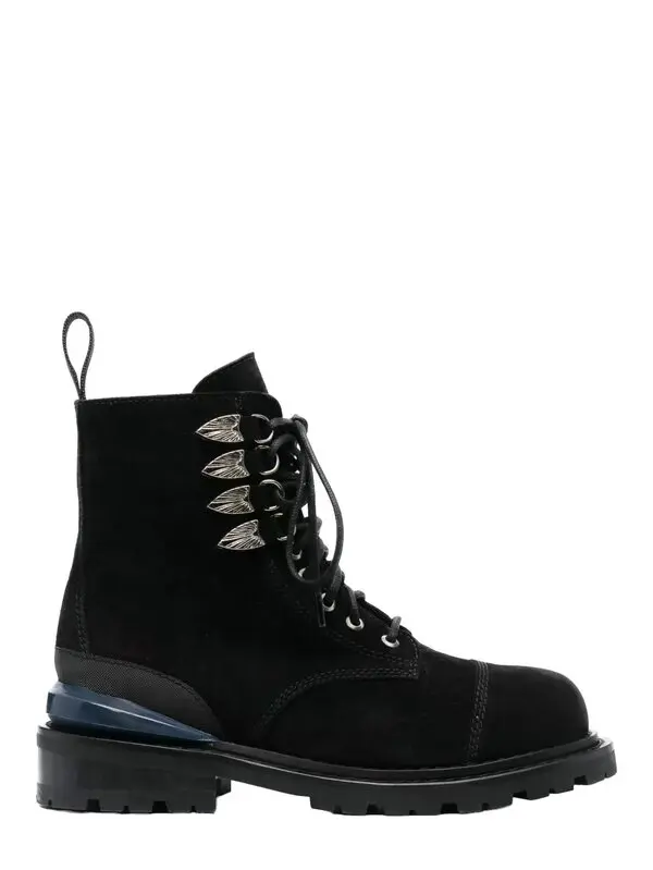 TOGA VIRILIS Suede Lace-up Boots - Black