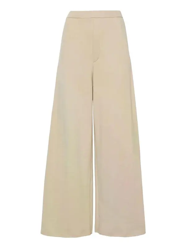 Gauchère Wide-leg Jersey Trousers - Neutrals