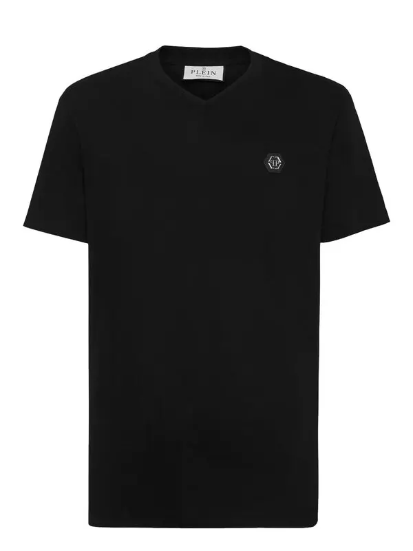 Philipp Plein Logo-appliqué Cotton T-shirt - Black