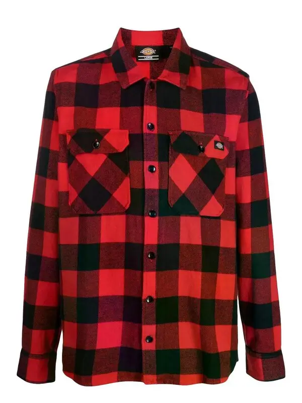 Dickies Checked Cotton Shirt - Red