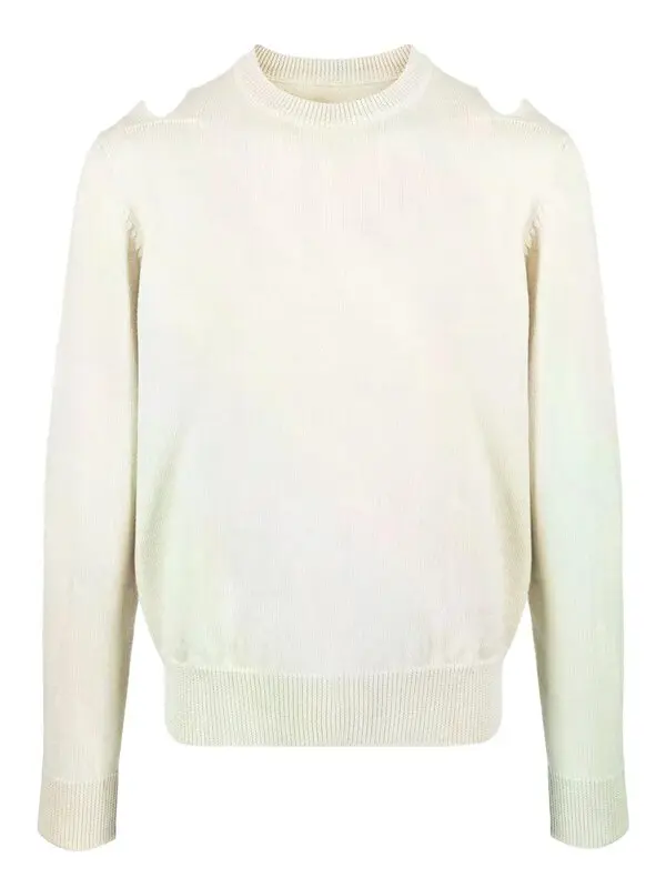 JIL SANDER Cut-out Wool Jumper - Neutrals