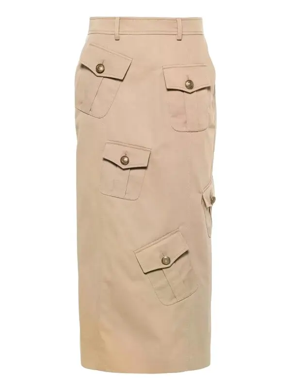 Moschino Cargo Midi Skirt - Brown