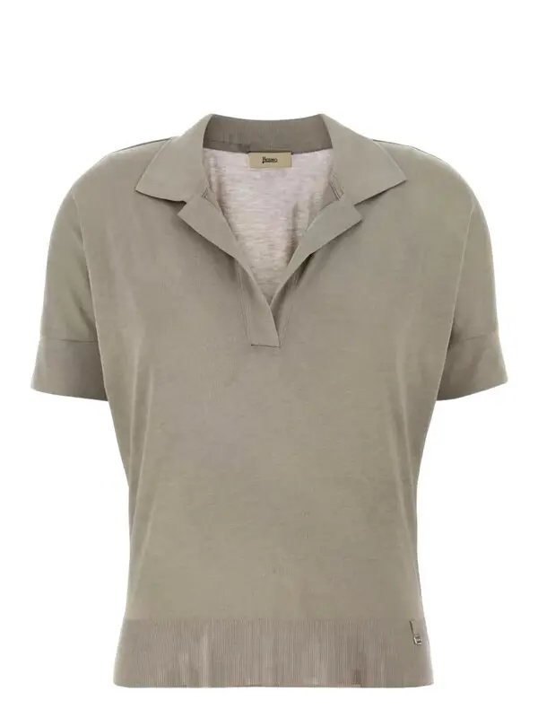 Herno Cotton-blend Polo Shirt - Grey