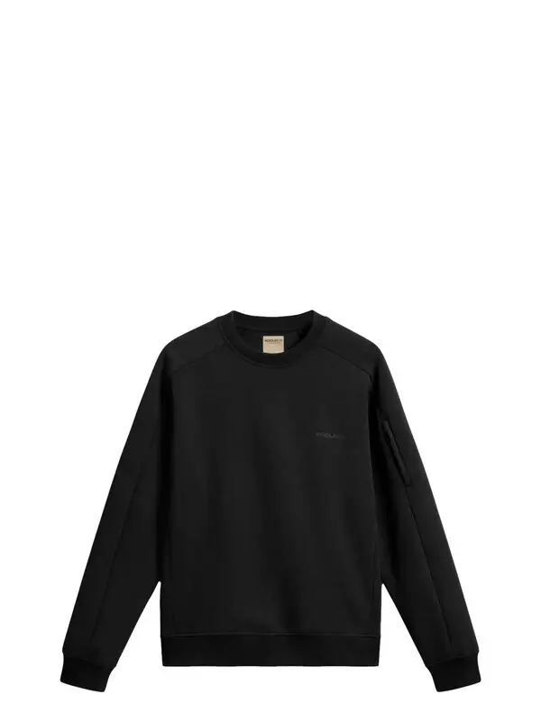 Woolrich Logo-print Cotton-blend Sweatshirt - Black