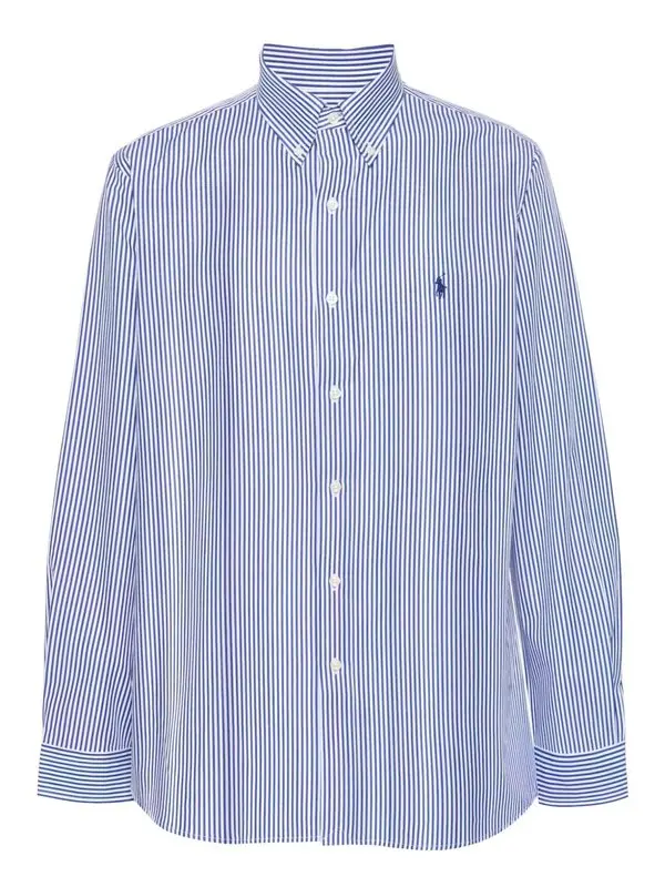 Polo Ralph Lauren Polo Pony Striped Cotton Shirt - Blue